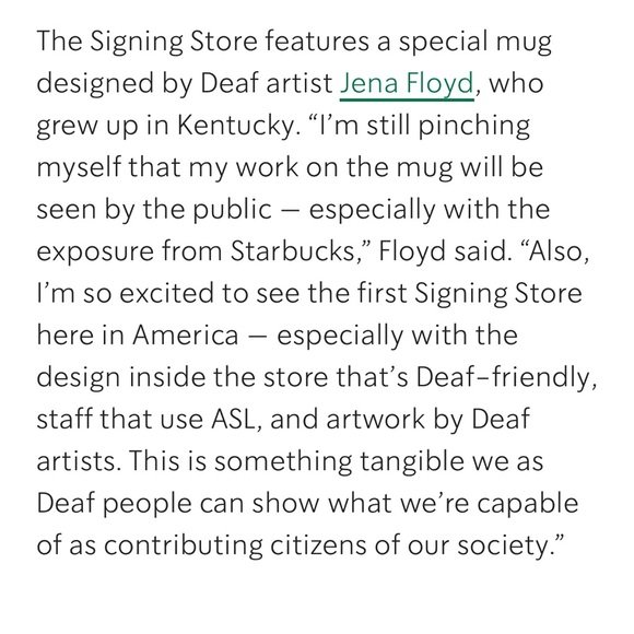 Starbucks | Dining | New 2 Starbucks Collectible Signing Mugs Deaf ...